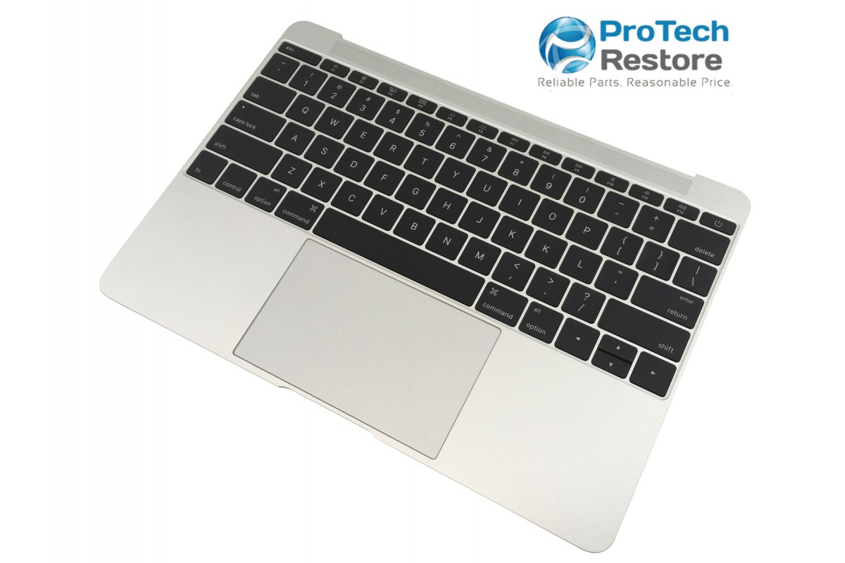 Top Case/Keyboard - Silver - Grade B+ - 2016 2017 A1534 12 in. MacBook